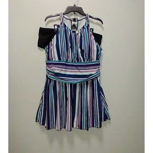 Rosewe | Swim | 2pc Striped Bathing Suit Swimdress Size Large | Poshmark